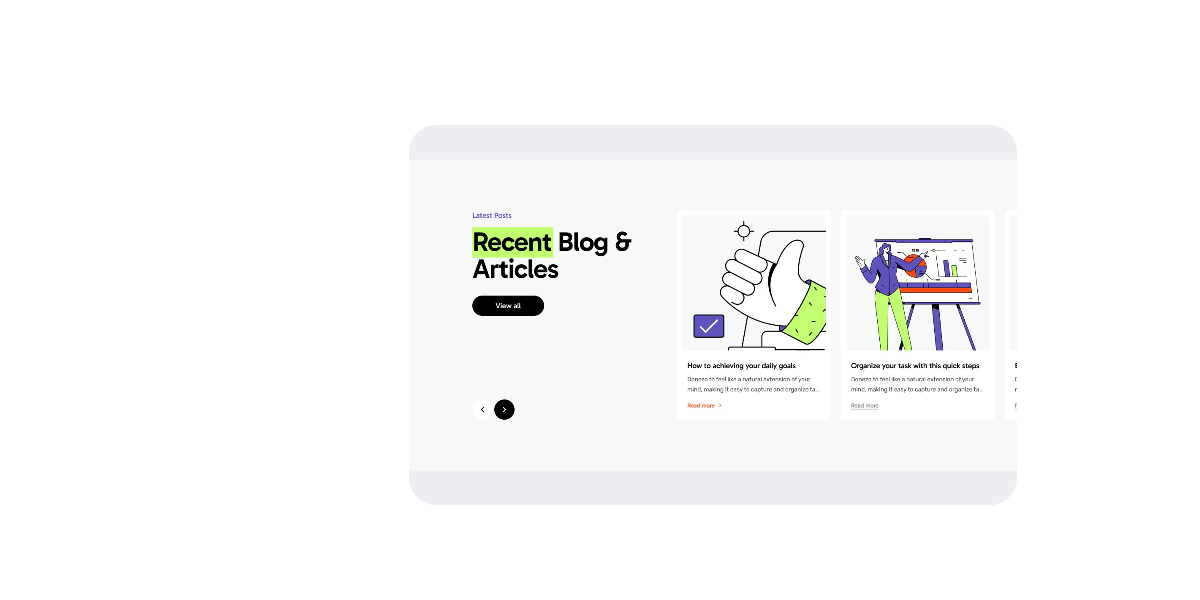 Donezo Blog 02 Component for Webflow, Figma & Framer | Flowbase