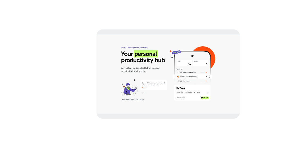 Donezo Content 06 Component for Webflow, Figma & Framer | Flowbase
