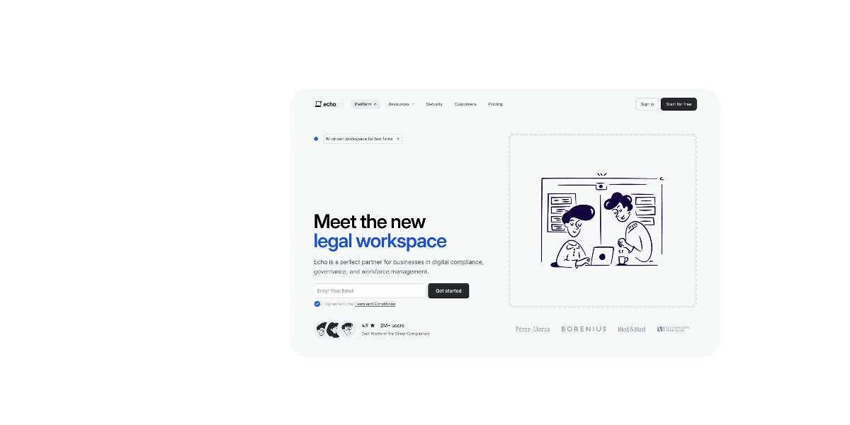 Echo Header 04 Component for Webflow, Figma & Framer | Flowbase