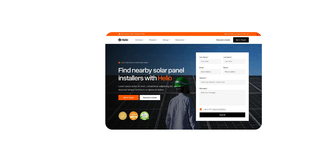 Helio Header 05 Component for Webflow, Figma & Framer | Flowbase