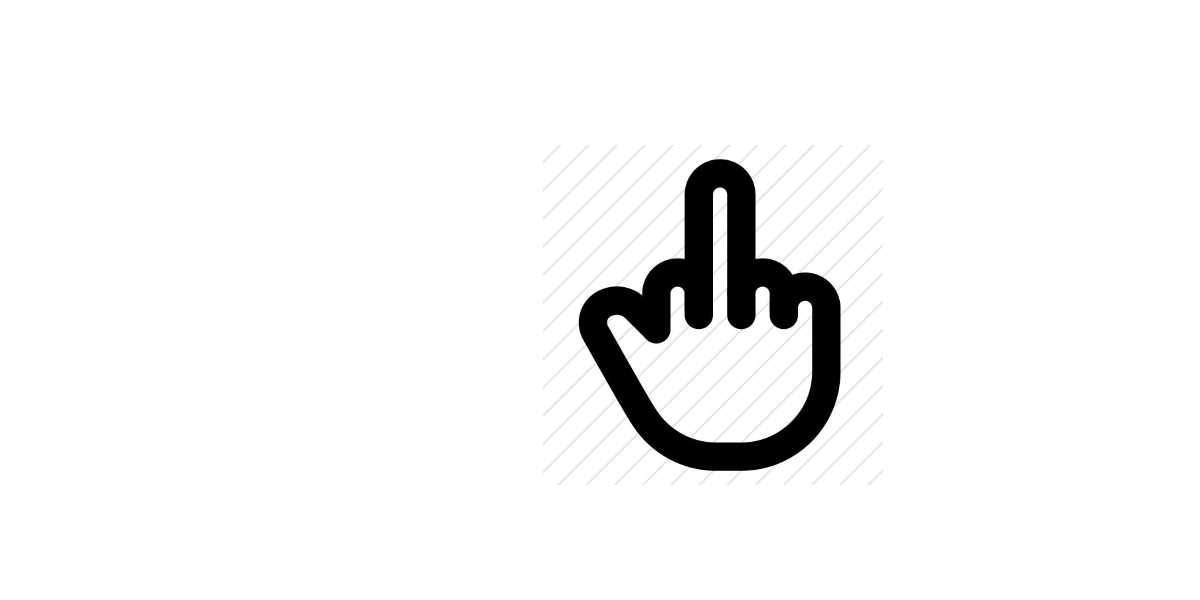 Hand Middle Finger Line Icon by Tabler | Flowbase