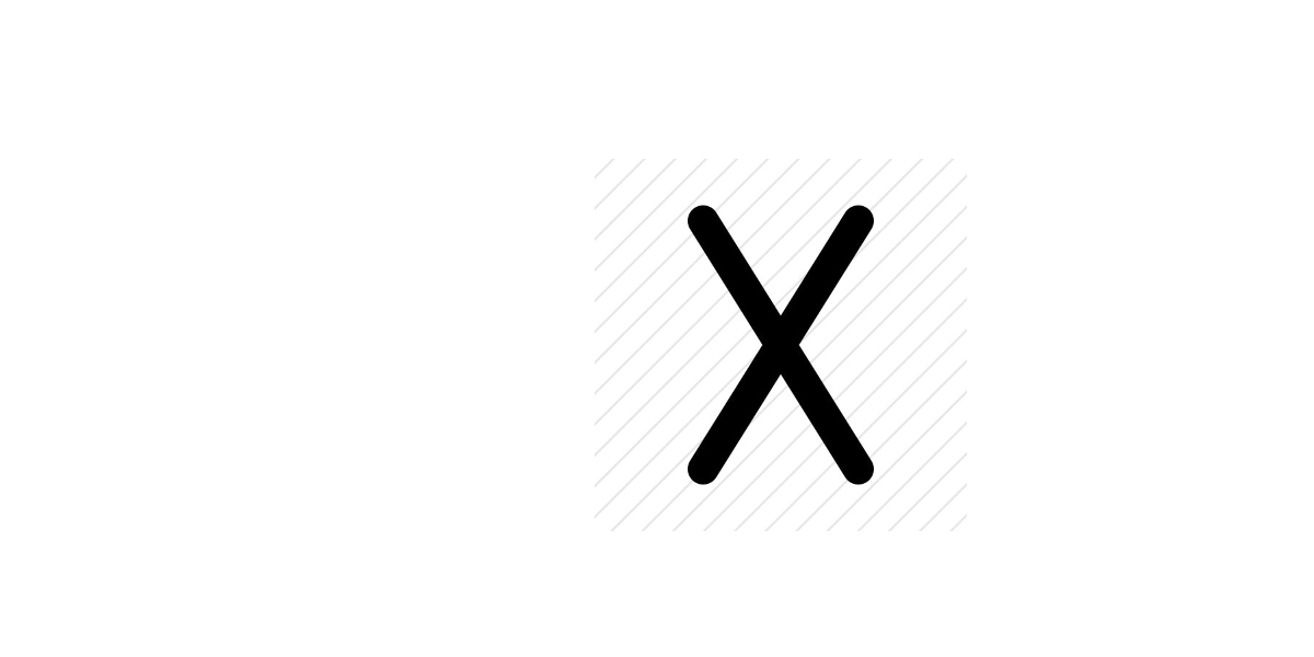Letter X Line Icon by Tabler | Flowbase