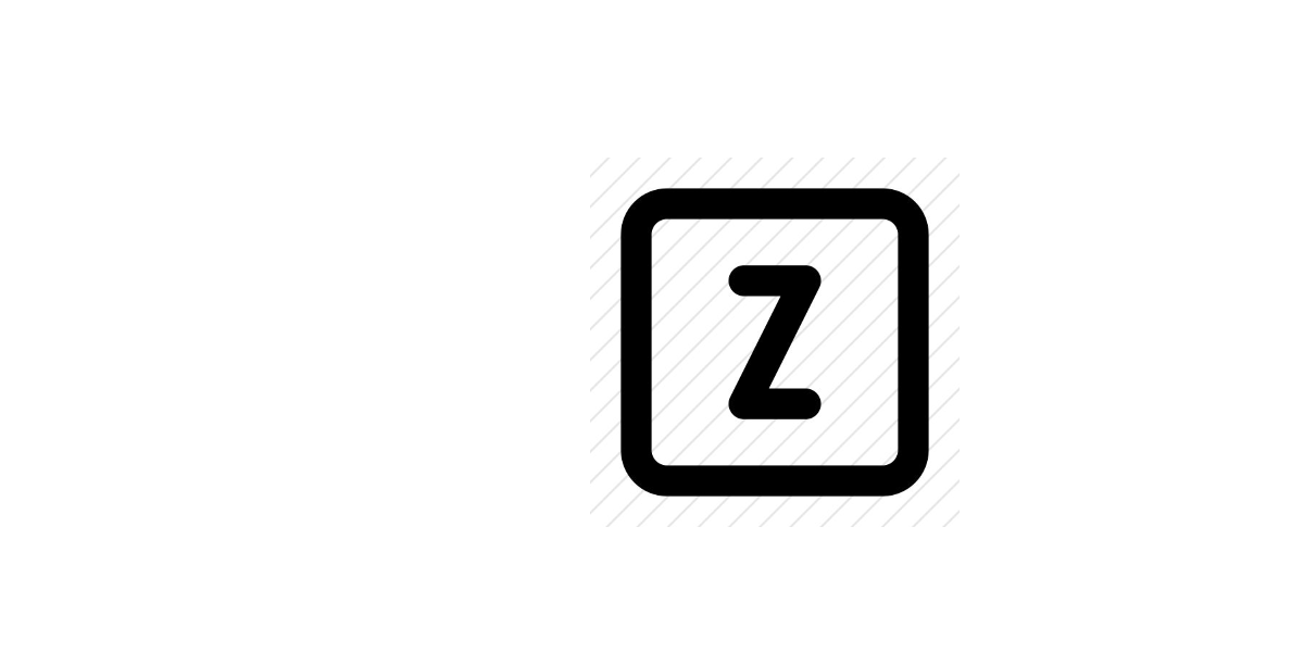 Square Letter Z Line Icon by Tabler | Flowbase