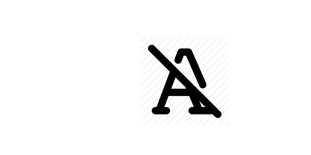 Typography Off Line Icon by Tabler | Flowbase